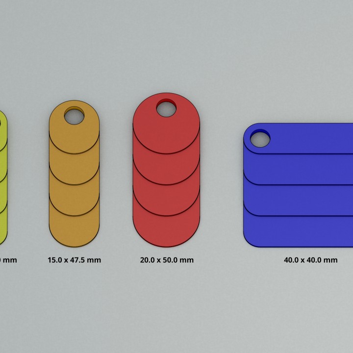 3D Printable Filament Color Samples / Test Strips by Oskar Thoma