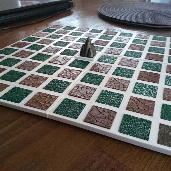 3D Printable (Modular) Square-Tiled Tabletop Board by Sean Kinnane