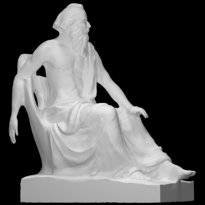 3D Printable Seated Man by Scan The World