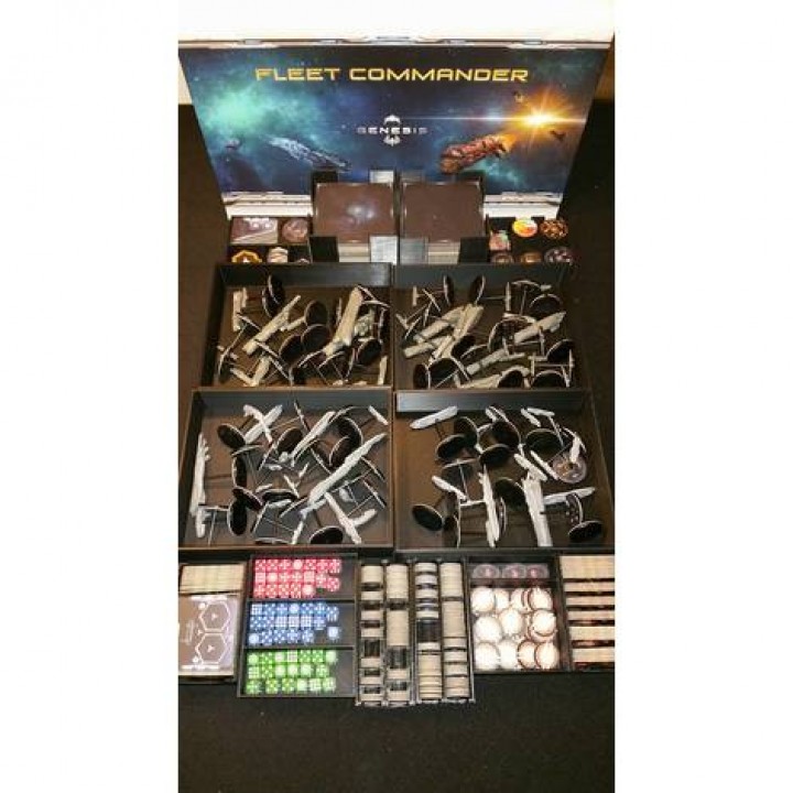 3D Printable Fleet Commander board game insert box by Davy ChtiteBarbe