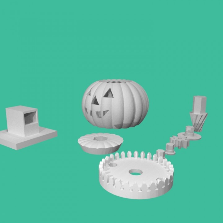3D Printable Spinning pumpkin by Trevin