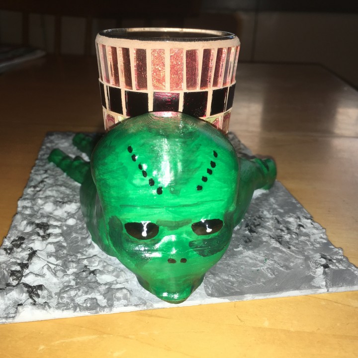 3D Printable Alien Candle Holder by Patrick Cannon