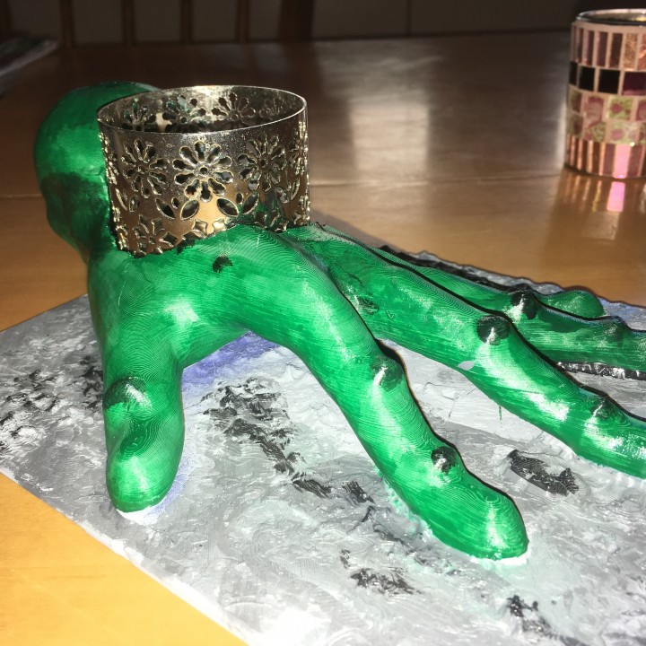 3D Printable Alien Candle Holder by Patrick Cannon