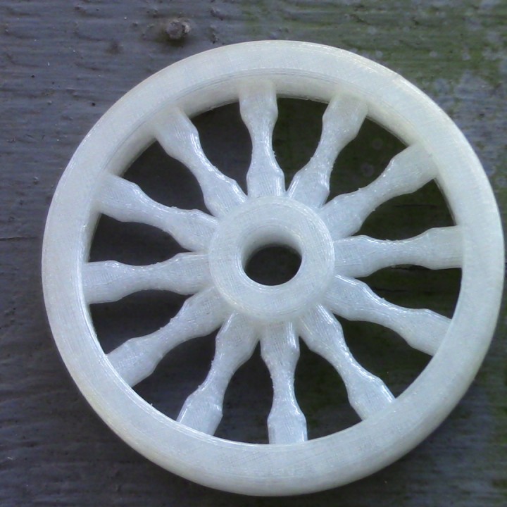 3D Printable Wagon wheel pendant or ornament by Larry Milam