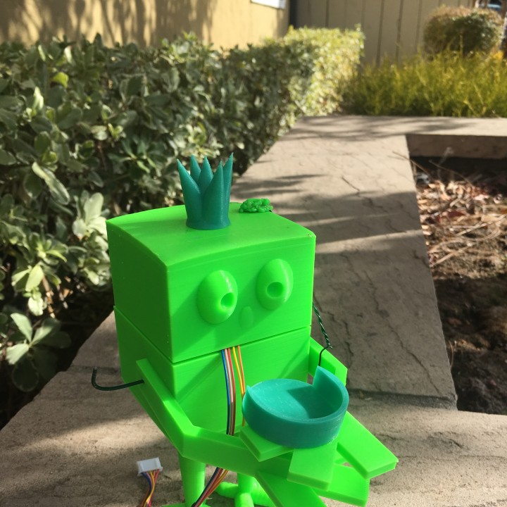 3D Printable candy/coin eating robot by Olga Novichkova