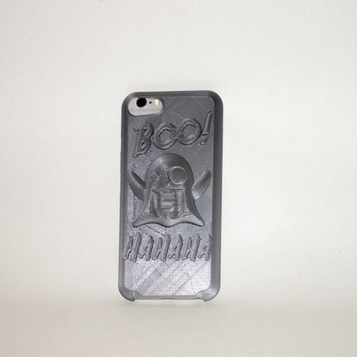 3D Printable Emoji Ghost iPhone 8 case. by Solomon Reese