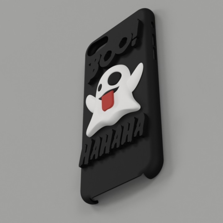 3D Printable Emoji Ghost iPhone 8 case. by Solomon Reese