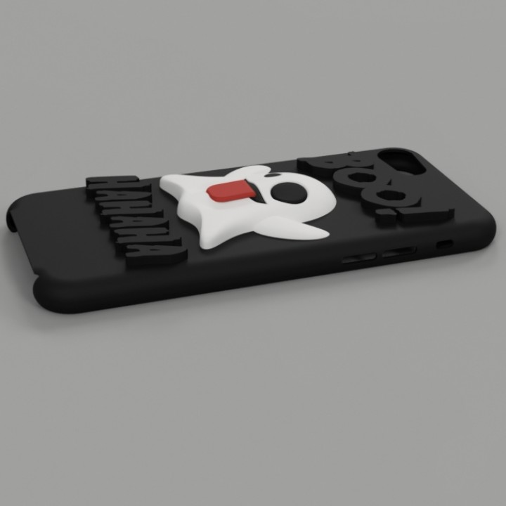 3D Printable Emoji Ghost iPhone 8 case. by Solomon Reese