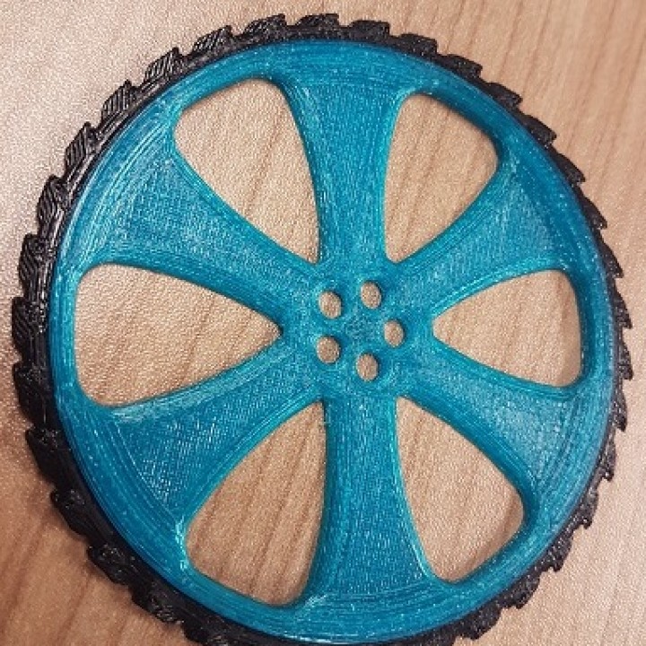 3D Printable Wheel Coaster by Willie