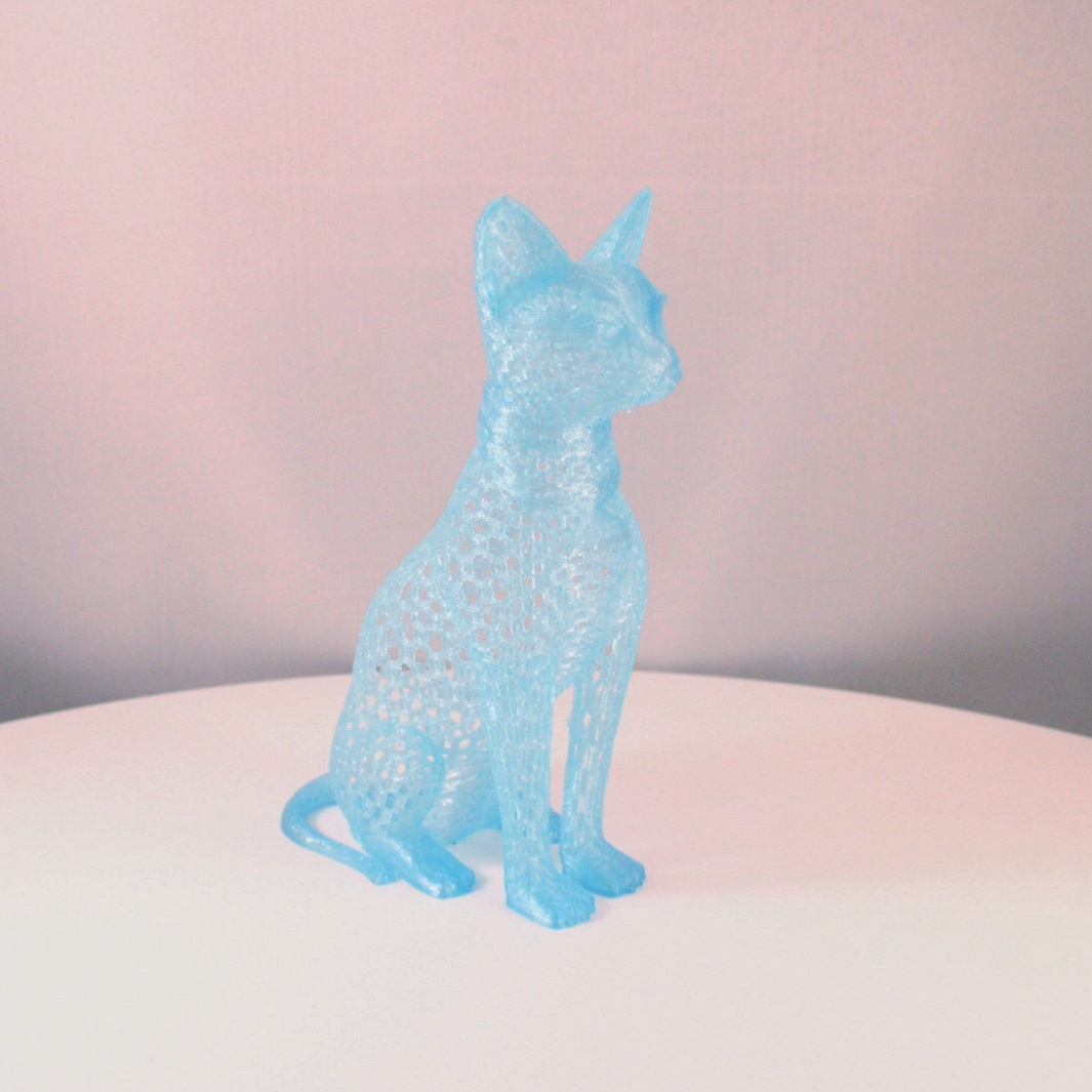 3D Printable Cat design Voronoi by Sergei