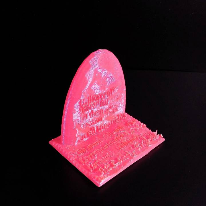 3D Printable Tombstone Poem by Russell Giles