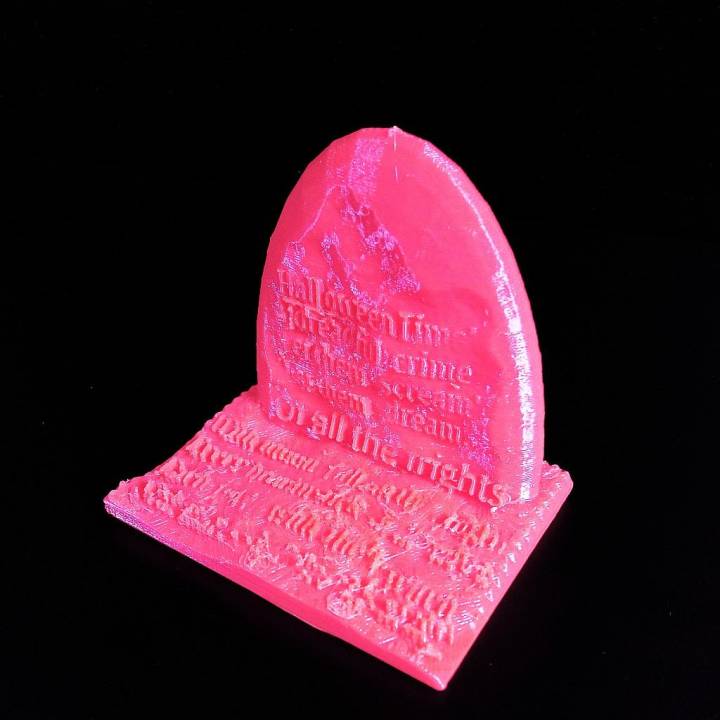 3D Printable Tombstone Poem by Russell Giles