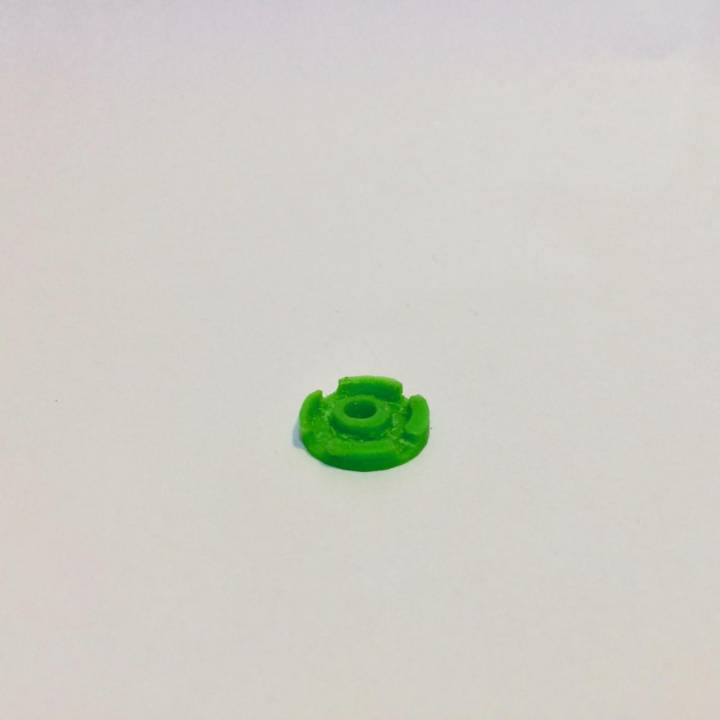 3D Printable Lego flat tile 2x2 round with hole 15535 by Jordi Garcilaso