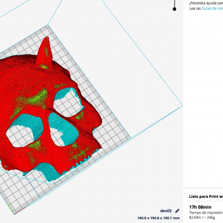 3D Printable Devil Mask by Toni Nadal