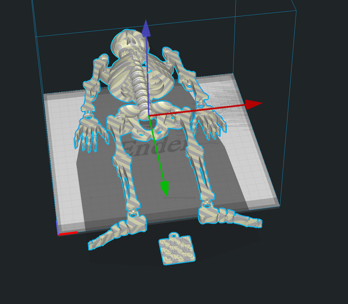 3D Printable Dancing Skeleton by Geoffrey Shorts