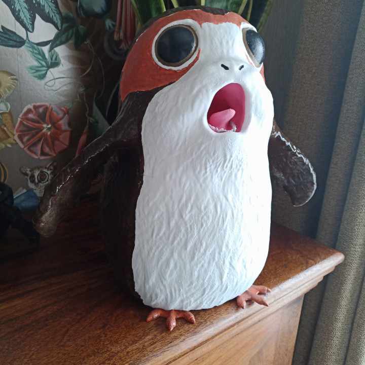 3D Print of Screaming Porg - Star Wars The Last Jedi by Fatmuppet