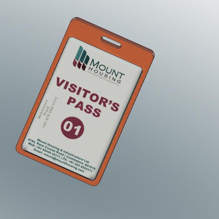 3D Printable ID Card Holder by Lim