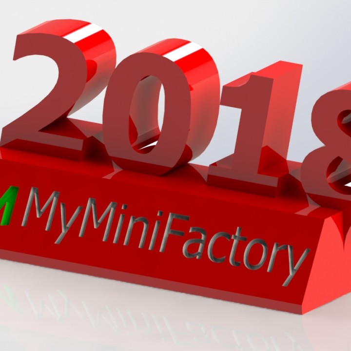 3D Printable MyMiniFactory 2018 decoration by 3d print