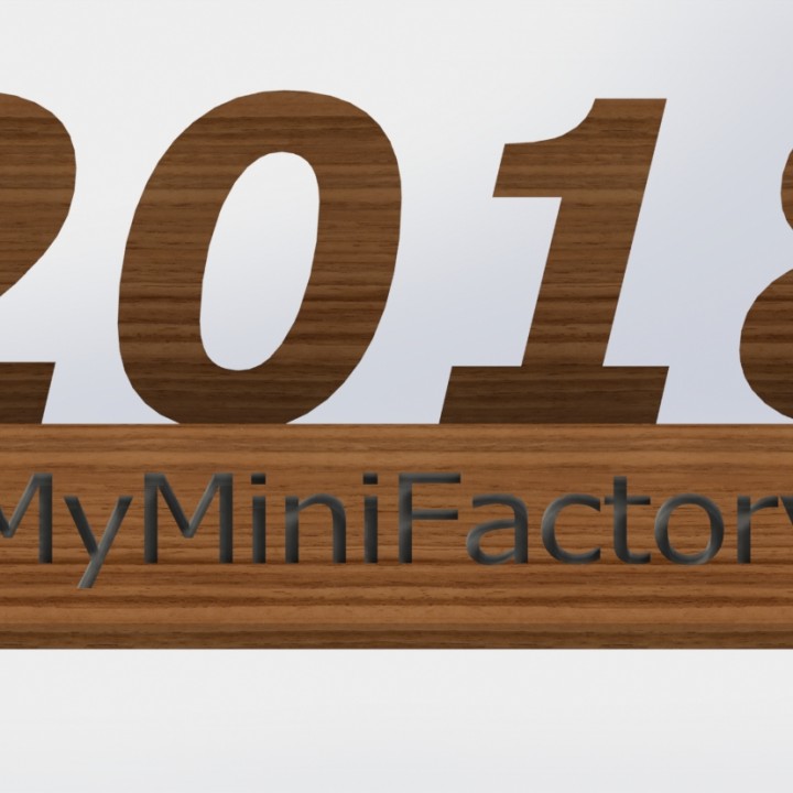3D Printable MyMiniFactory 2018 decoration by 3d print