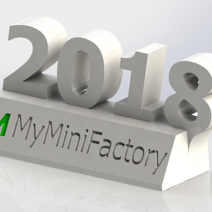 3D Printable MyMiniFactory 2018 decoration by 3d print