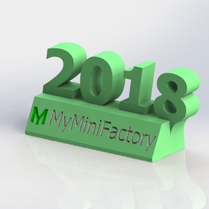 3D Printable MyMiniFactory 2018 decoration by 3d print