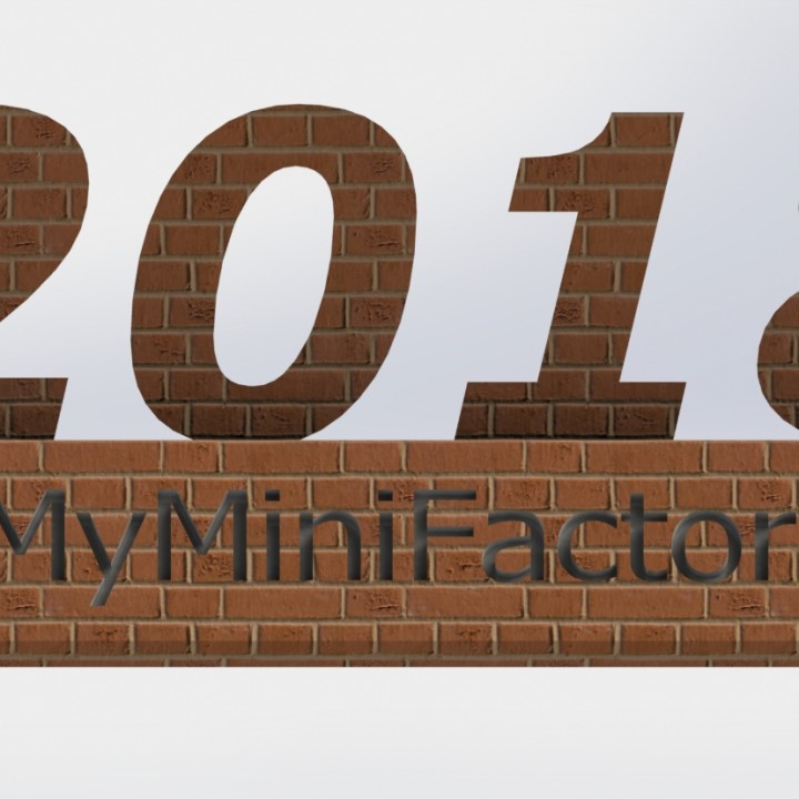 3D Printable MyMiniFactory 2018 decoration by 3d print