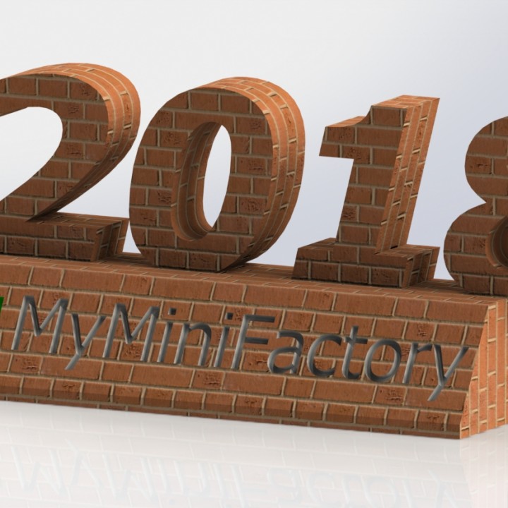 3D Printable MyMiniFactory 2018 decoration by 3d print