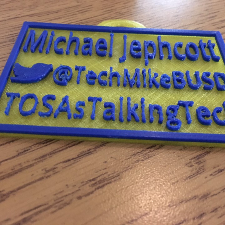 3D Printable Conference Badge by Michael Jephcott