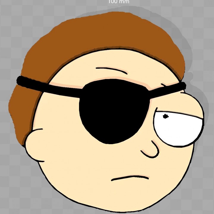 3D Printable Evil Morty (customizable) by Fredrick Sylar