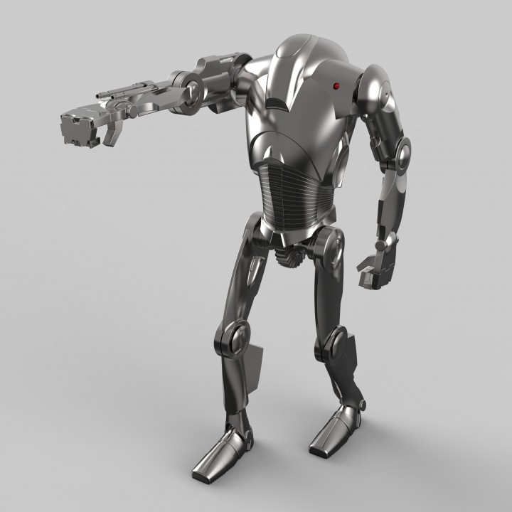 3D Printable Fully Articulated B2 Super Battle Droid Figure by Michael ...