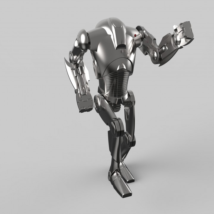 3D Printable Fully Articulated B2 Super Battle Droid Figure by Michael ...