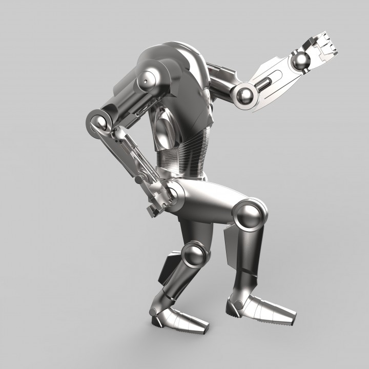 3D Printable Fully Articulated B2 Super Battle Droid Figure by Michael ...