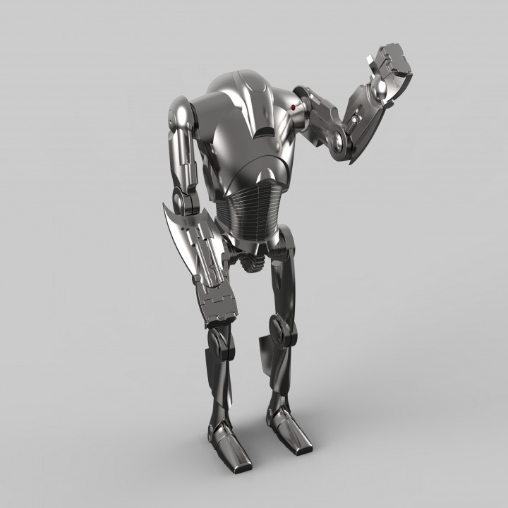 3D Printable Fully Articulated B2 Super Battle Droid Figure by Michael ...