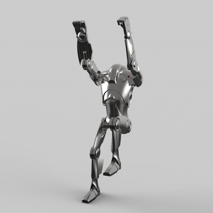 3D Printable Fully Articulated B2 Super Battle Droid Figure by Michael ...