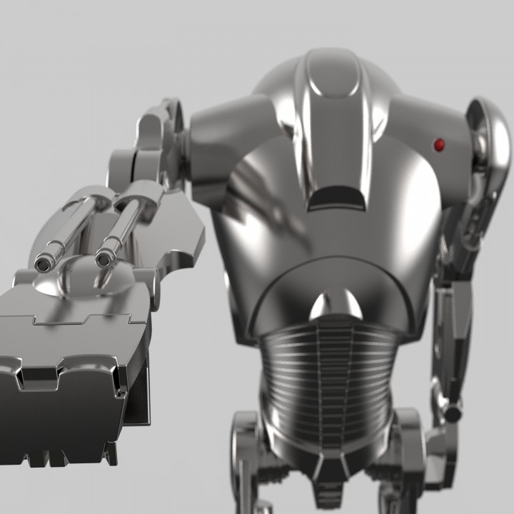 3D Printable Fully Articulated B2 Super Battle Droid Figure by Michael ...