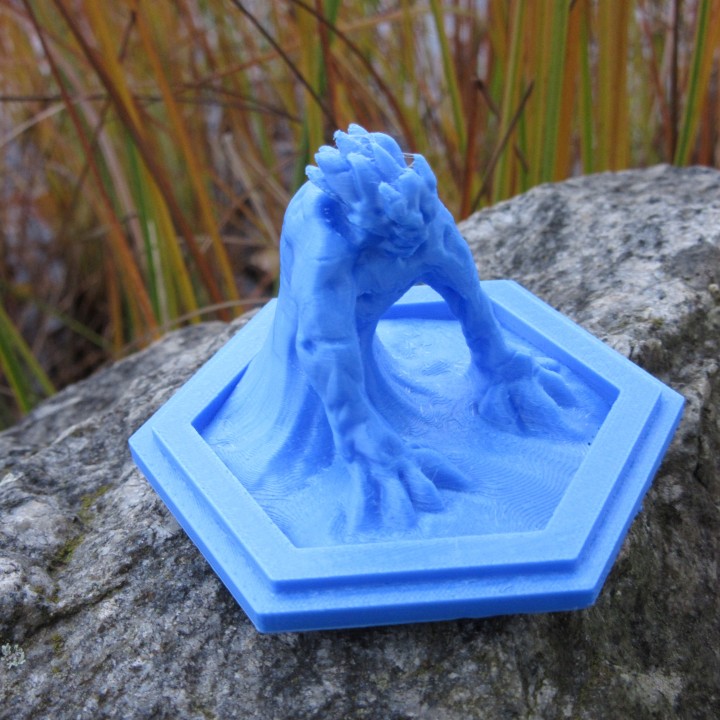 3D Printable Elemental, hex tile by Jukka Seppänen