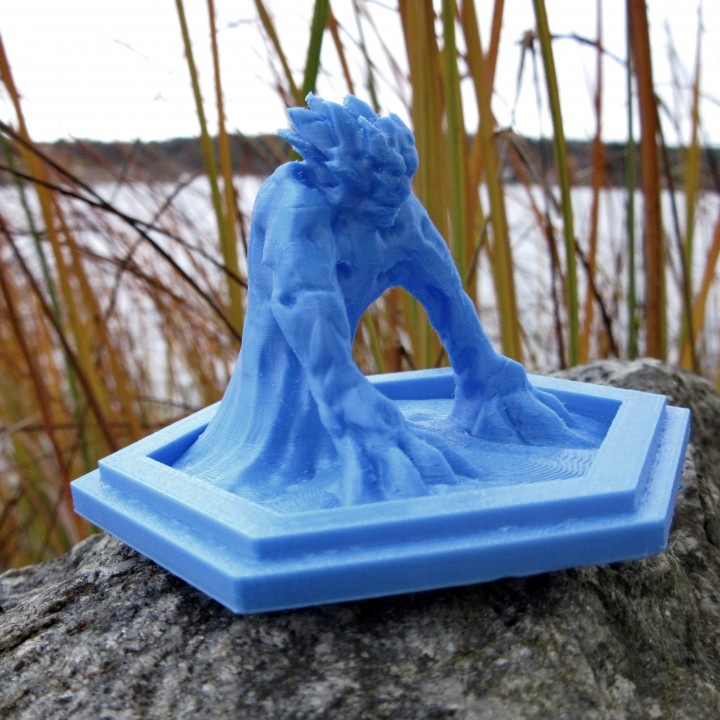 3D Printable Elemental, hex tile by Jukka Seppänen