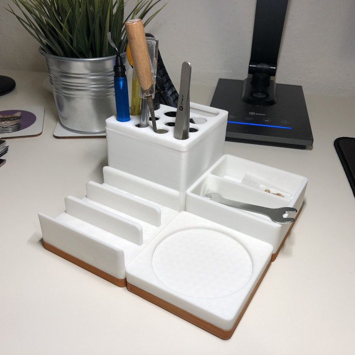 3D Print of Modular Desk Organizer by murdrrdbypirates