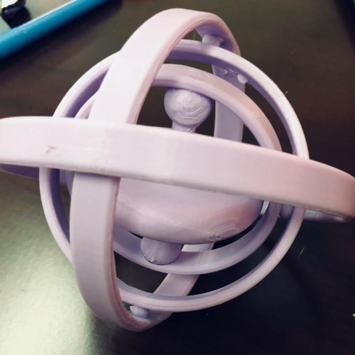 3D Printable Ball Bearing Gyroscope by Joseph Halbert