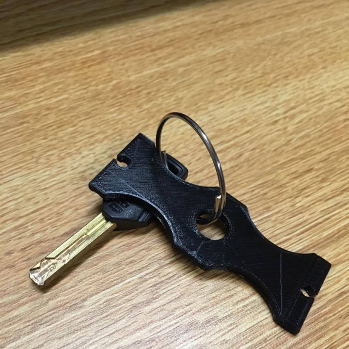3D Printable Keychain Earbuds Holder by Rhys Switzer