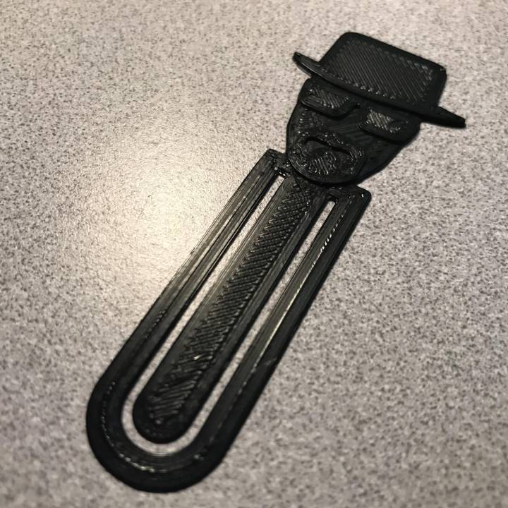 3D Printable Heisemberg (Breaking Bad) Bookmark by ScrapPrinting