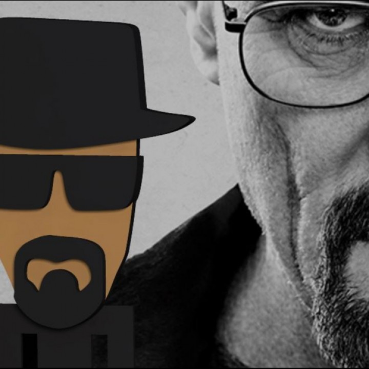 3D Printable Heisemberg (Breaking Bad) Bookmark by ScrapPrinting