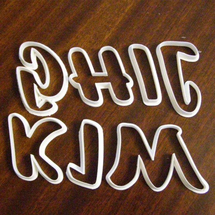 3D Printable Alphabet cookie cutter 70 mm high by Borut