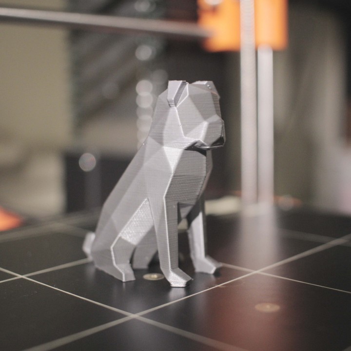 3D Print of Low-poly Pug by 3rdConcept