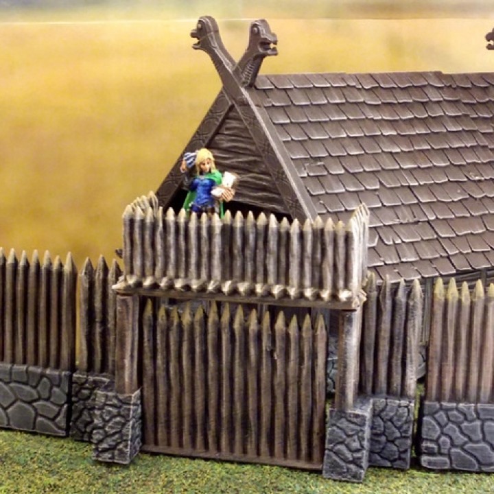 3D Printable Viking Pallaside Gate by Terrain4Print