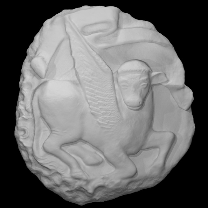 3D Printable Emblem of St. Luke (winged bull) by Scan The World
