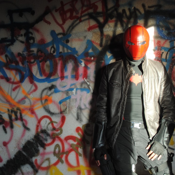 3D Printable Red Hood Mask by Nicholas Martinez