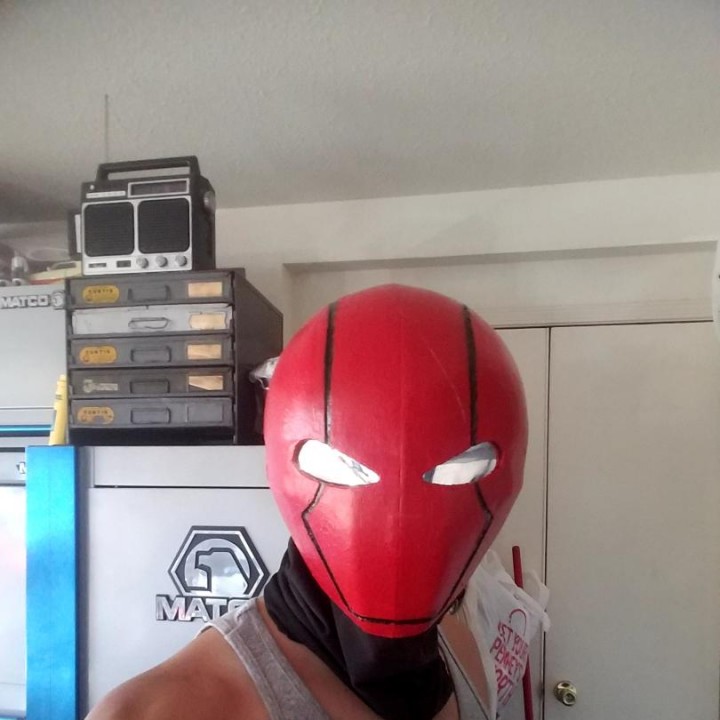 3D Printable Red Hood Mask by Nicholas Martinez