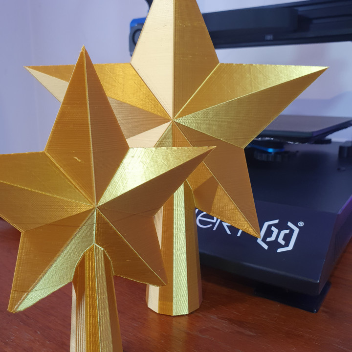 3D Print of CHRISTMAS STAR TREE TOPPER by 3DK Maker