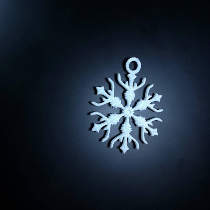 3D Printable Snowflake ornament by Peter Bock